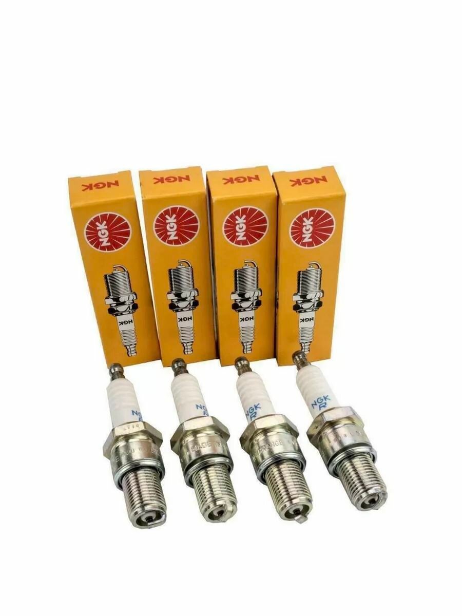 Свечи зажигания 4 штуки NGK BPR6ES/7822 для Lada Ваз Лада Honda Nissan Mazda Suzuki Mitsubishi Isuzu Subaru Ford Kia Hyundai Toyota Lexus Opel Volkswagen