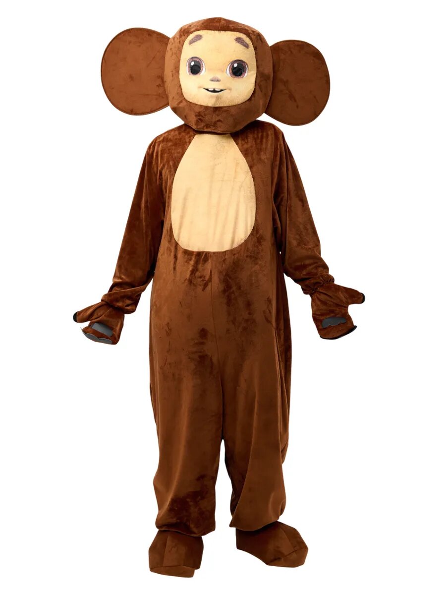 Ростовая кукла Чебурашка костюм карнавальный, коричневый