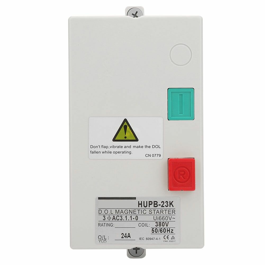 Необратимый ручной пускатель 380V 17-24A с магнитным контактором