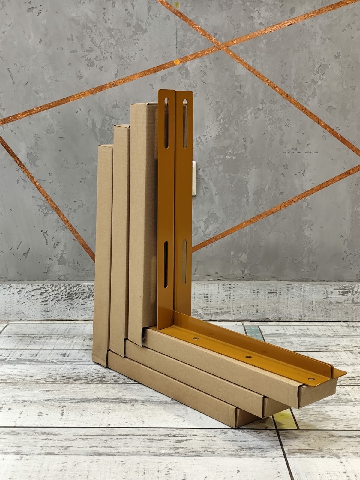 Кронштейн цветной для кондиционера 415х450 мм, сталь 2,0 мм, цвет коричневый