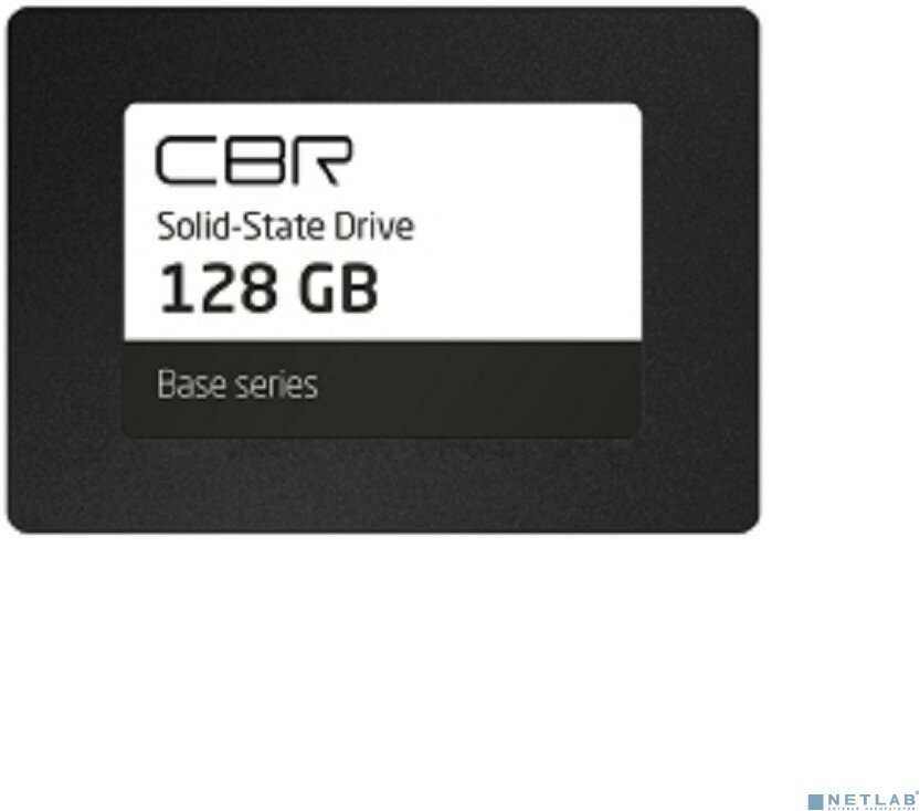 CBR SSD-128GB-2.5-BS24b, Внутренний SSD-накопитель, серия "Base", 128 GB, 2.5", SATA III 6 Gbit/s, 3D TLC NAND, R/W speed up to 550/500 MB/s, TBW (TB) 64, OEM