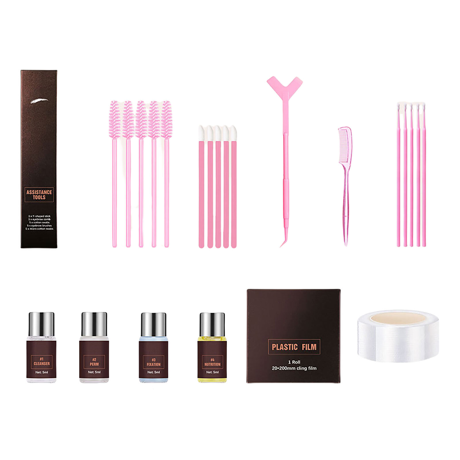Полуперманентный набор для завивки и ламинирования бровей любителей красоты