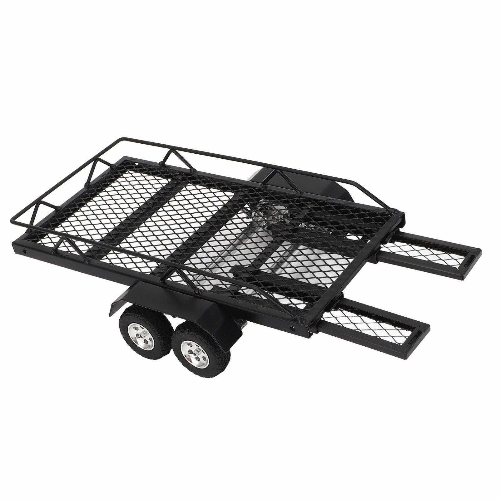 Двухосный 1/24 масштаб RC прицеп для перевозки за автомобилями SCX24 FCX24 гусеничные детали для модернизации