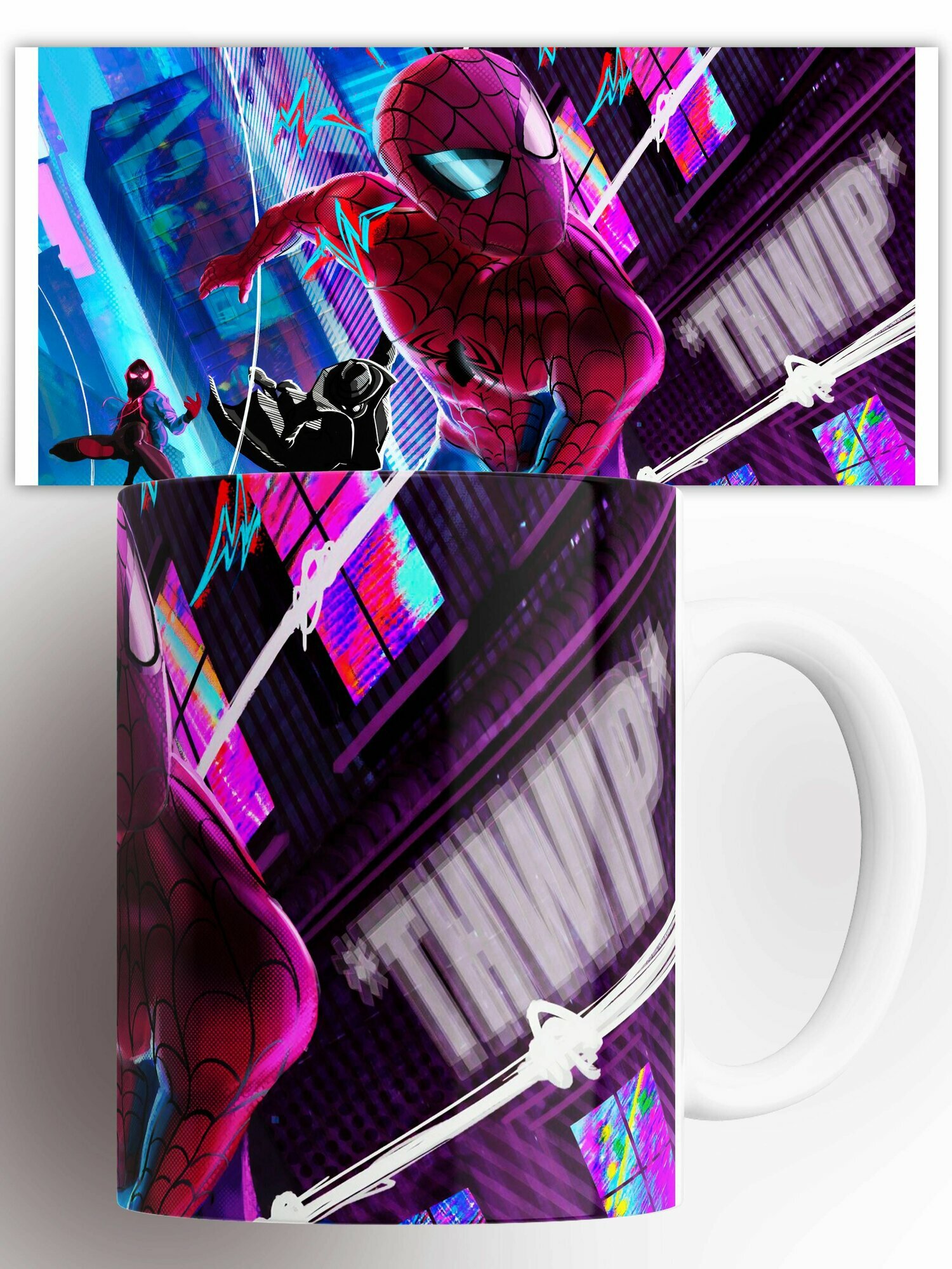 Кружка с принтом Marvel Spider-Man Марвел Человек паук, 330 мл,