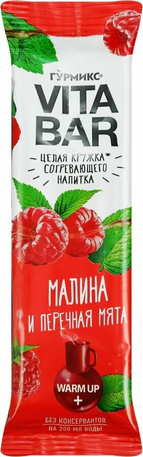 Основа для приготовления согревающего напитка гурмикс Vita bar Малина и мята, 25мл