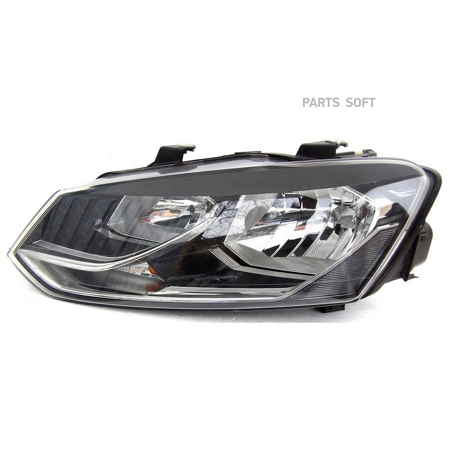 Фара Volkswagen Polo 14-20 (Слева/ Галоген/ С электрокорректором) от официального дистрибьютора, DEPO, артикул 44111K5LMLDEM2