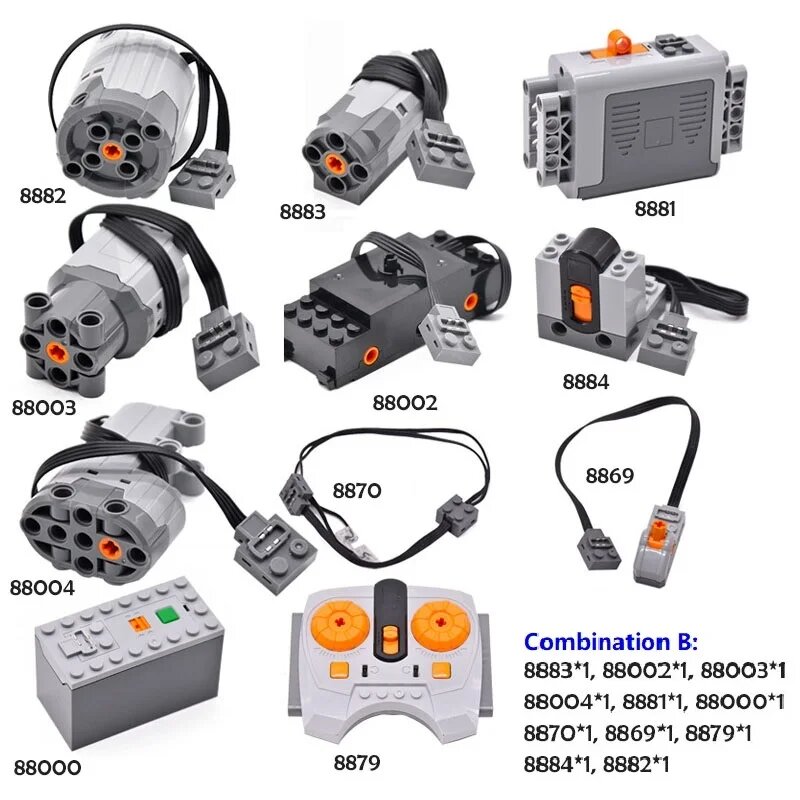 Конструктор Haifeng Технический поезд, серводвигатель 8881, Combination B