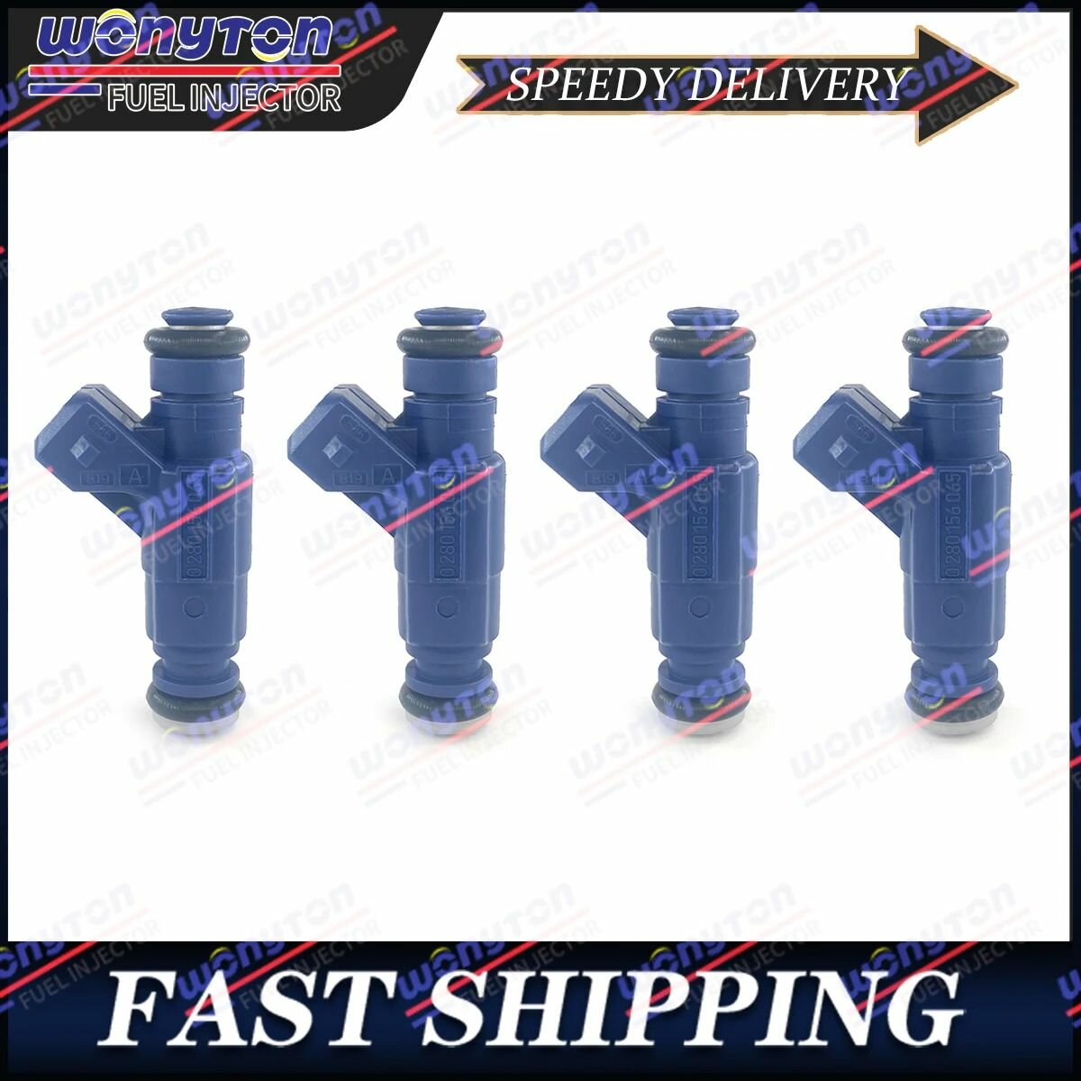 Wonyton 0280156065 Набор из 4 топливных форсунок, совместимых с 2000-2006 VW Passat Passat Jetta Golf Audi A4 1.8L Turbo