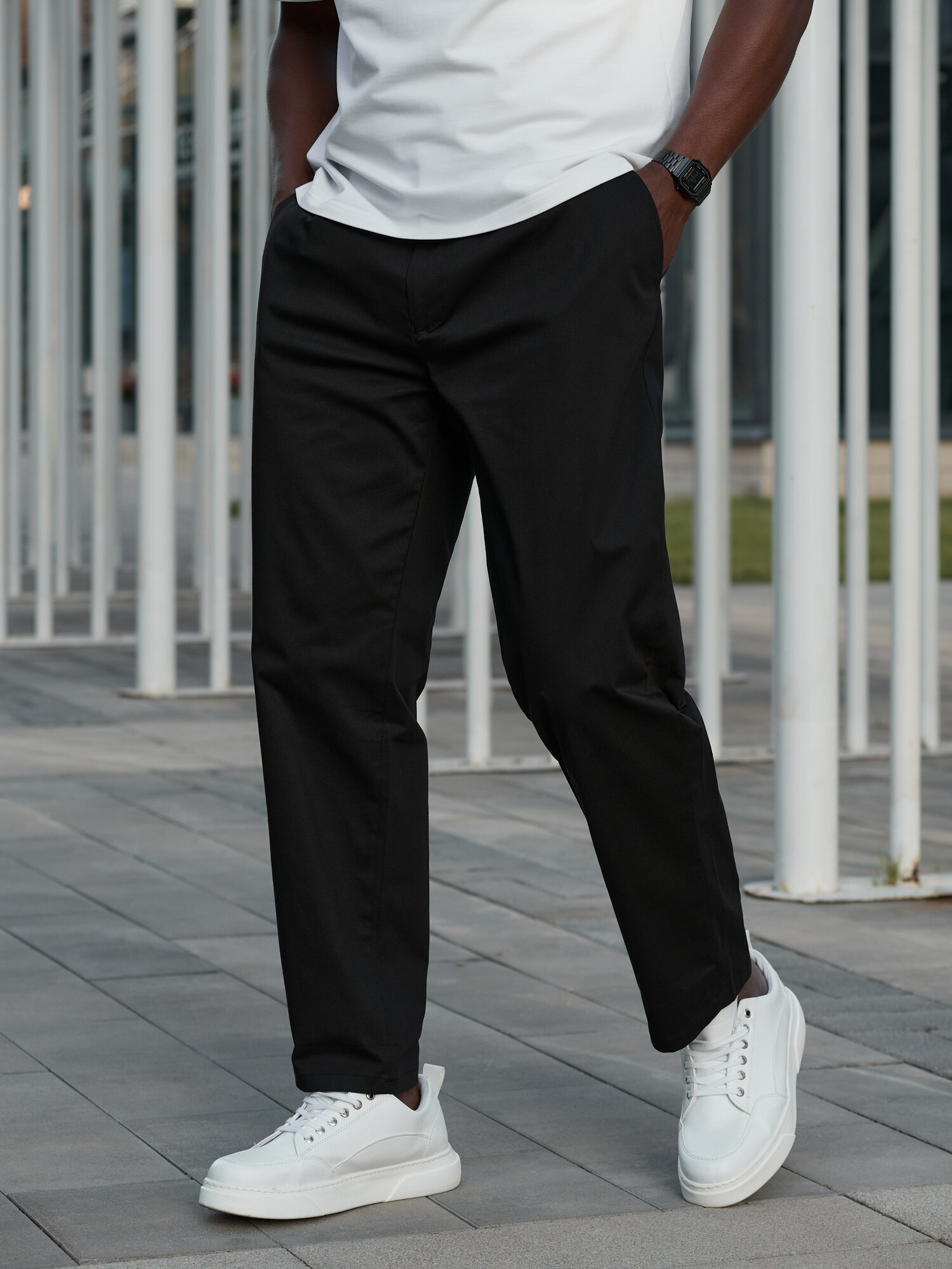 Брюки чинос классические широкие