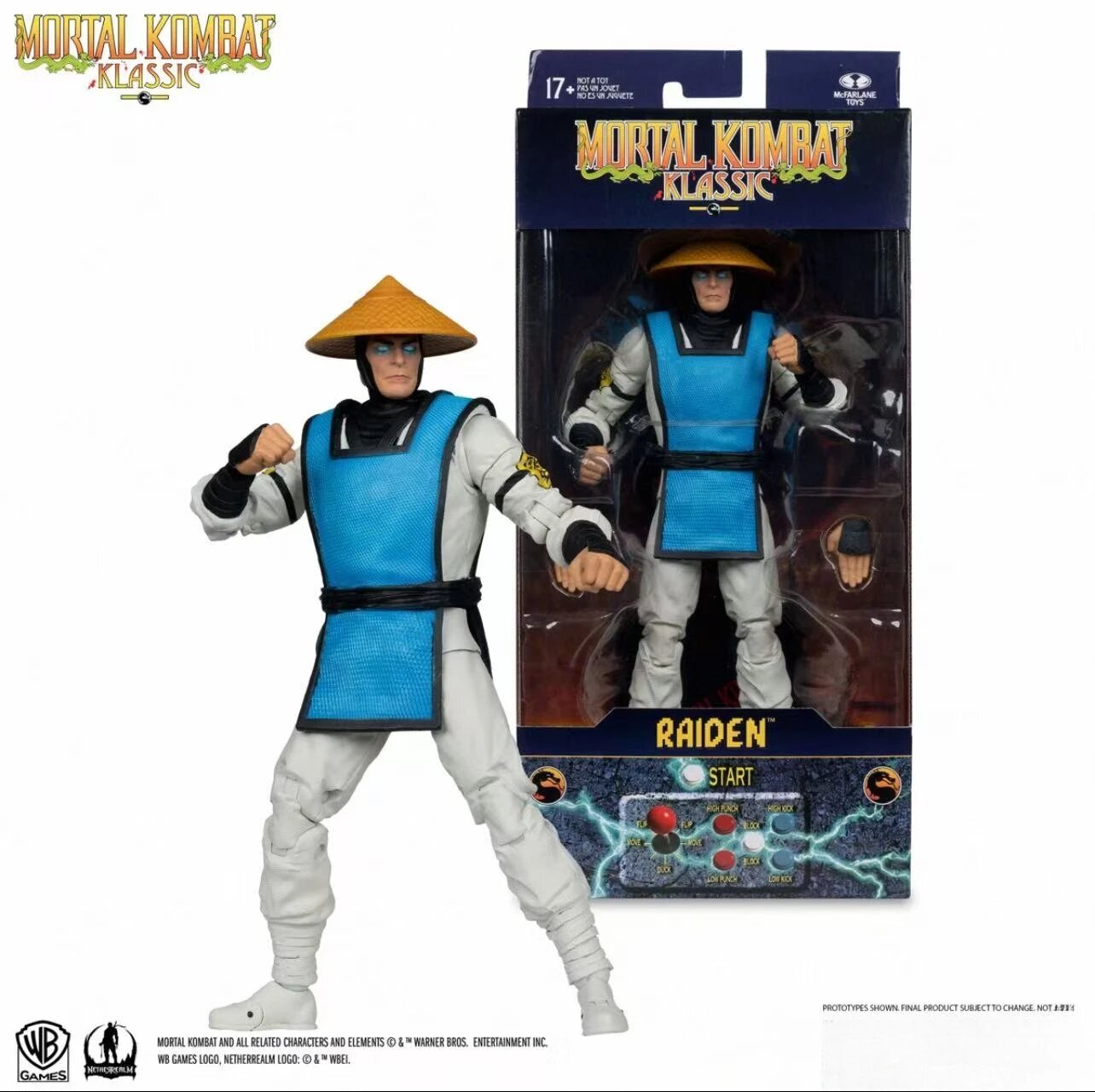 Фигурка Mortal Kombat Raiden 17 см, Цвет: 12