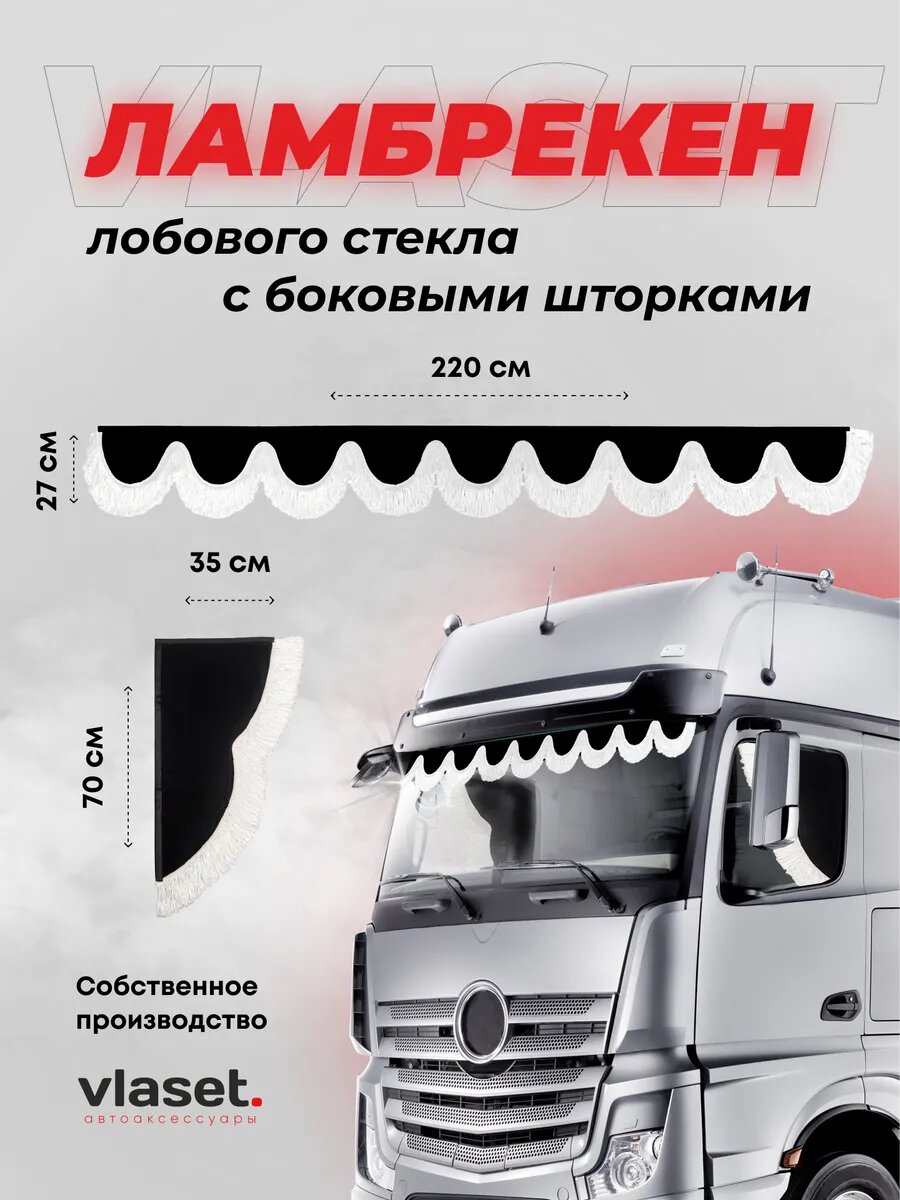 Автошторы ламбрекен с боковыми шторками