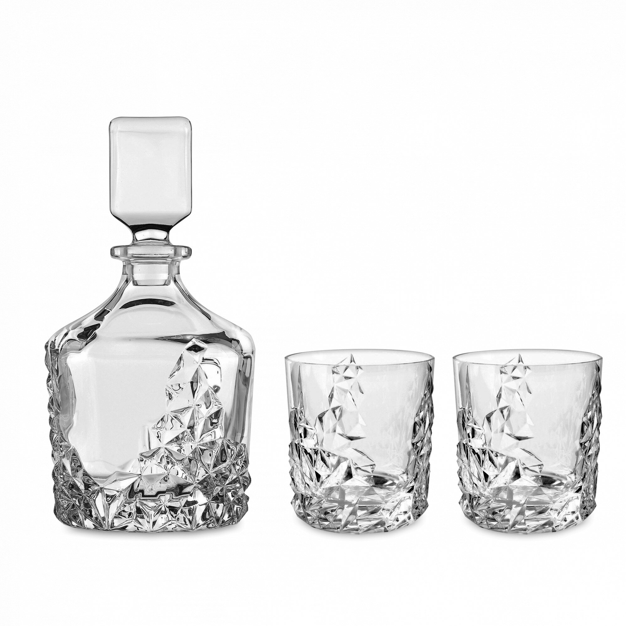 Набор для виски: штоф и 2 стакана, хрустальное стекло N101984 Sculpture
