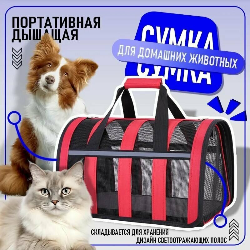 Сумка переноска с жестким каркасом для кошек и собак, S - 42*27*25, переноска для кошек 5 кг