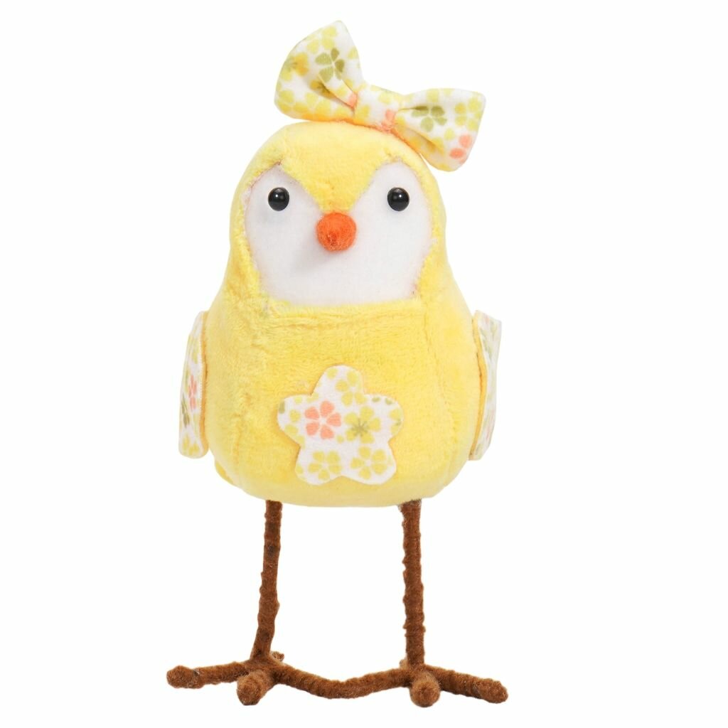 Декоративная фигурка птички для Пасхи - желтая