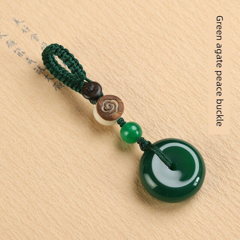 Агатовый нефритовый брелок с пряжкой безопасности, подвеска для ключей от машины для мужчин и женщин, пара,