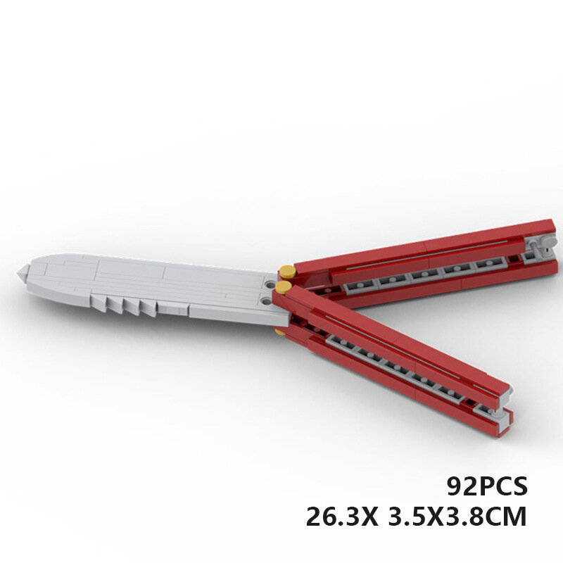 Домашний строительный блок, собранный нож-бабочка Legion Fortress Black Rose, оружие, короткий нож CSGOMOC, совместимый с периферийными устройствами Lego