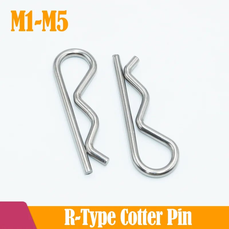 Шплинт-фиксатор R-образный из нержавейки 304, диаметр 1.5-5мм M1.5x30mm (50PCS)