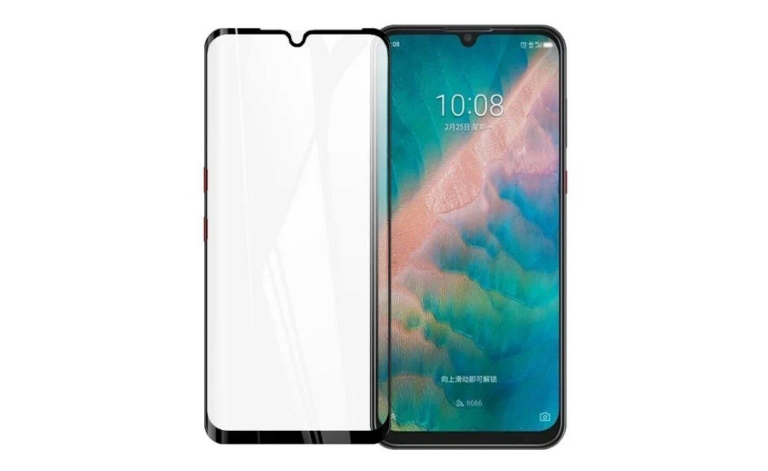 3D/5D защитное стекло MyPads для ZTE Blade V10 которое полностью закрывает экран / дисплей