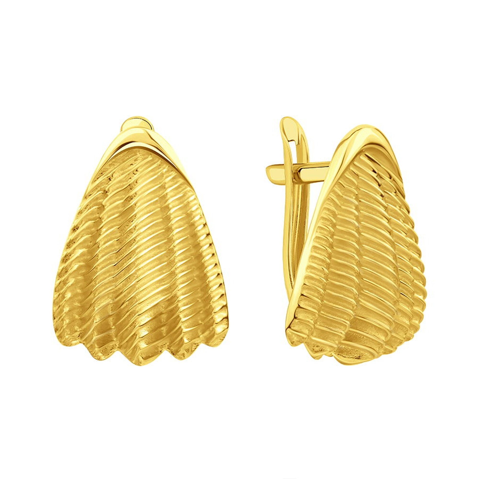 Серьги, желтое золото, 585 проба