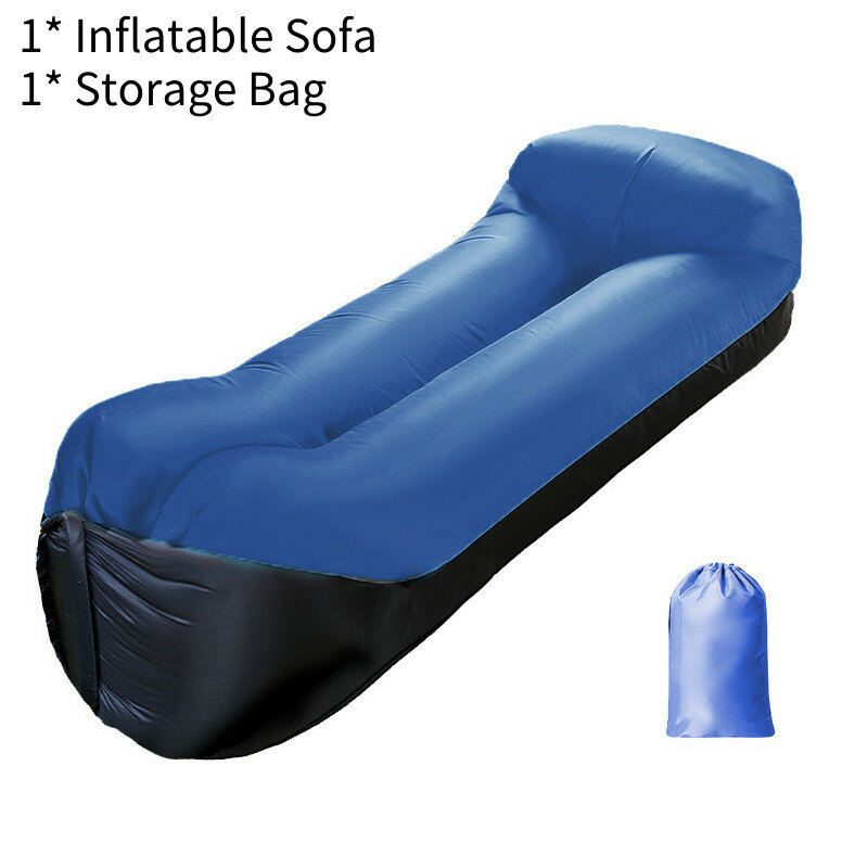 Надувной функциональный диван для кемпинга на открытом воздухе комфортный диван для отдыха и сна черный королевский синий