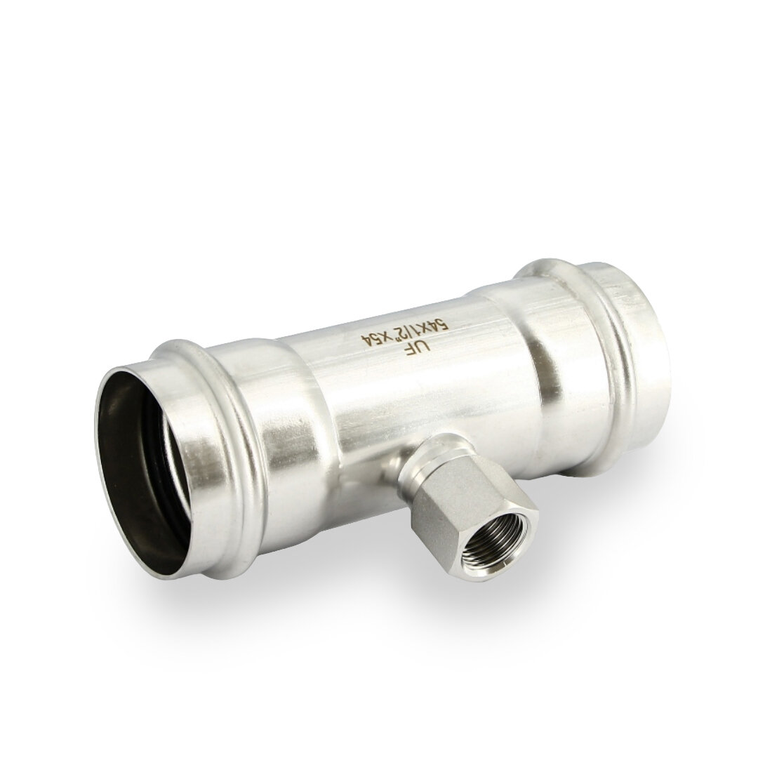 Тройник под пресс переходной 54 х 1/2" х 54 (ВР) из нержавейки UNI-FITT (797S7270)
