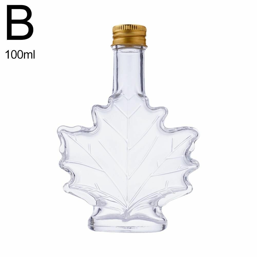 Универсальные стеклянные бутылки для сиропа в форме мини кленового листа