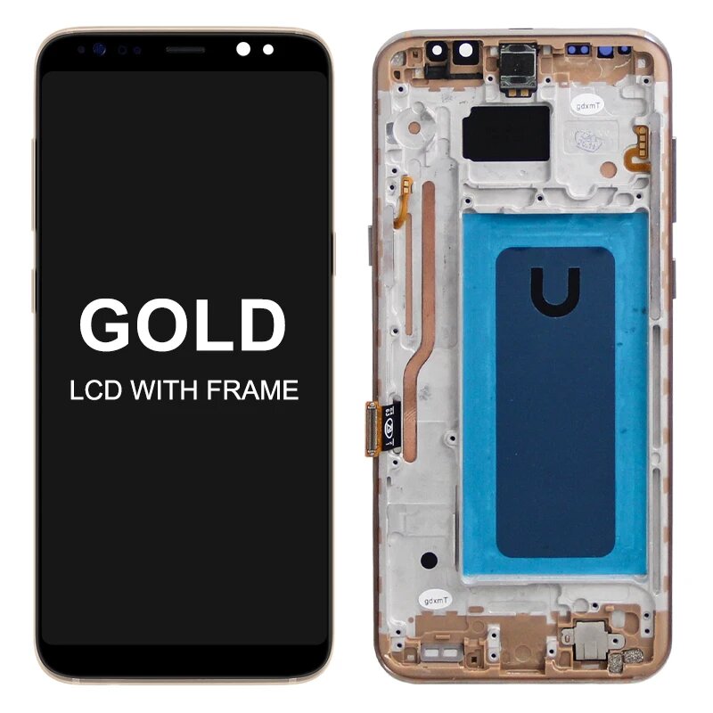 TFT-экран для Samsung Galaxy S8 + S8 Plus G955 G955F G955FD ЖК-дисплей цифровой сенсорный Gold Frame