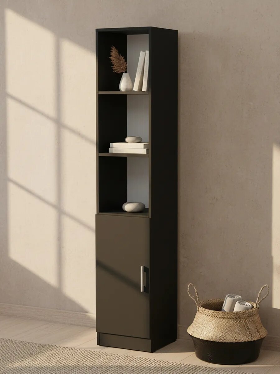 Деревянный шкаф пенал FRESTER с полками для одежды в прихожую, от производителя