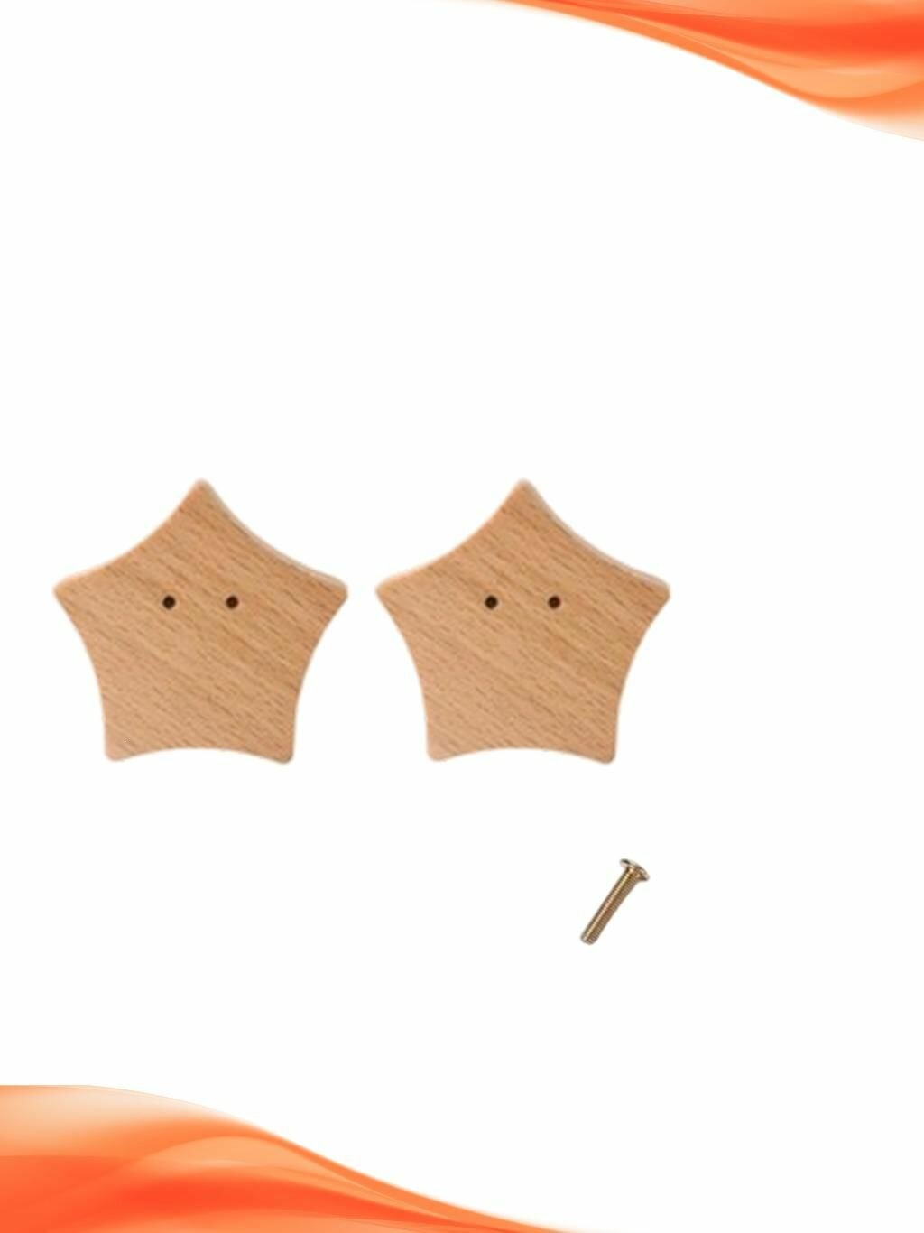 Дверные ручки для мебели в форме животных, - Морские звезды держатся за руки