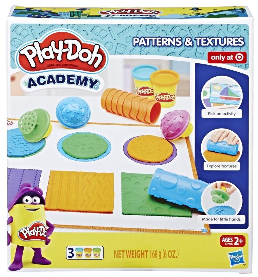 Масса для лепки Play-Doh Инструменты и текстуры E4916 3 цвета