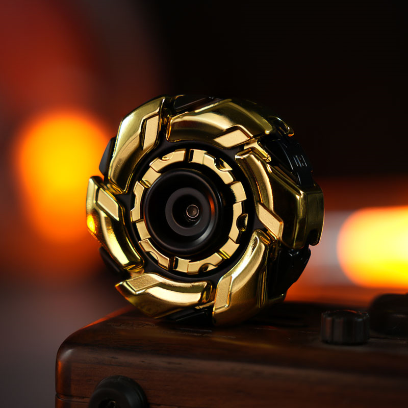 Цинковый сплав Fidget Spinner модель 08, черно-золотой цвет, включает сумку для хранения, аксессуары и инструмент для