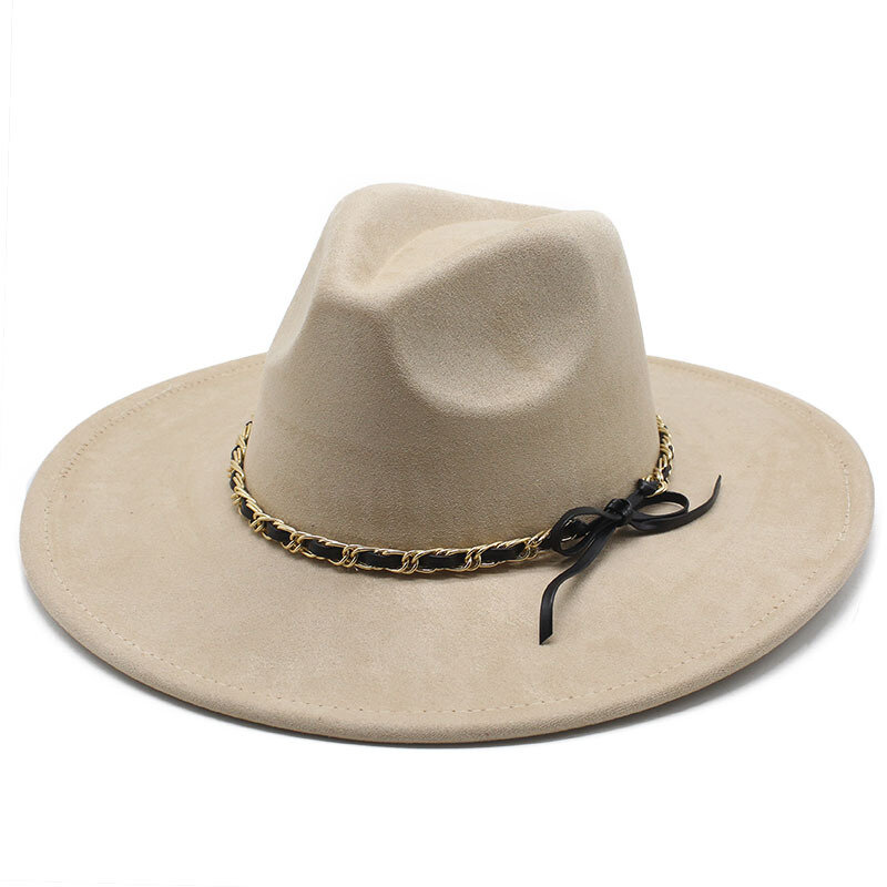 Многоцелевая Джазовая шляпа из замши Унисекс Осень Британский стиль Замша / MOM-009