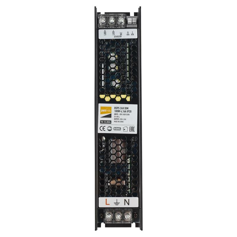 Блок питания для светодиодной ленты 100Вт 4.16А 24В IP20 BSPS DIM диммир. метал. Pro+, JAZZWAY 5035553 (1 шт.)