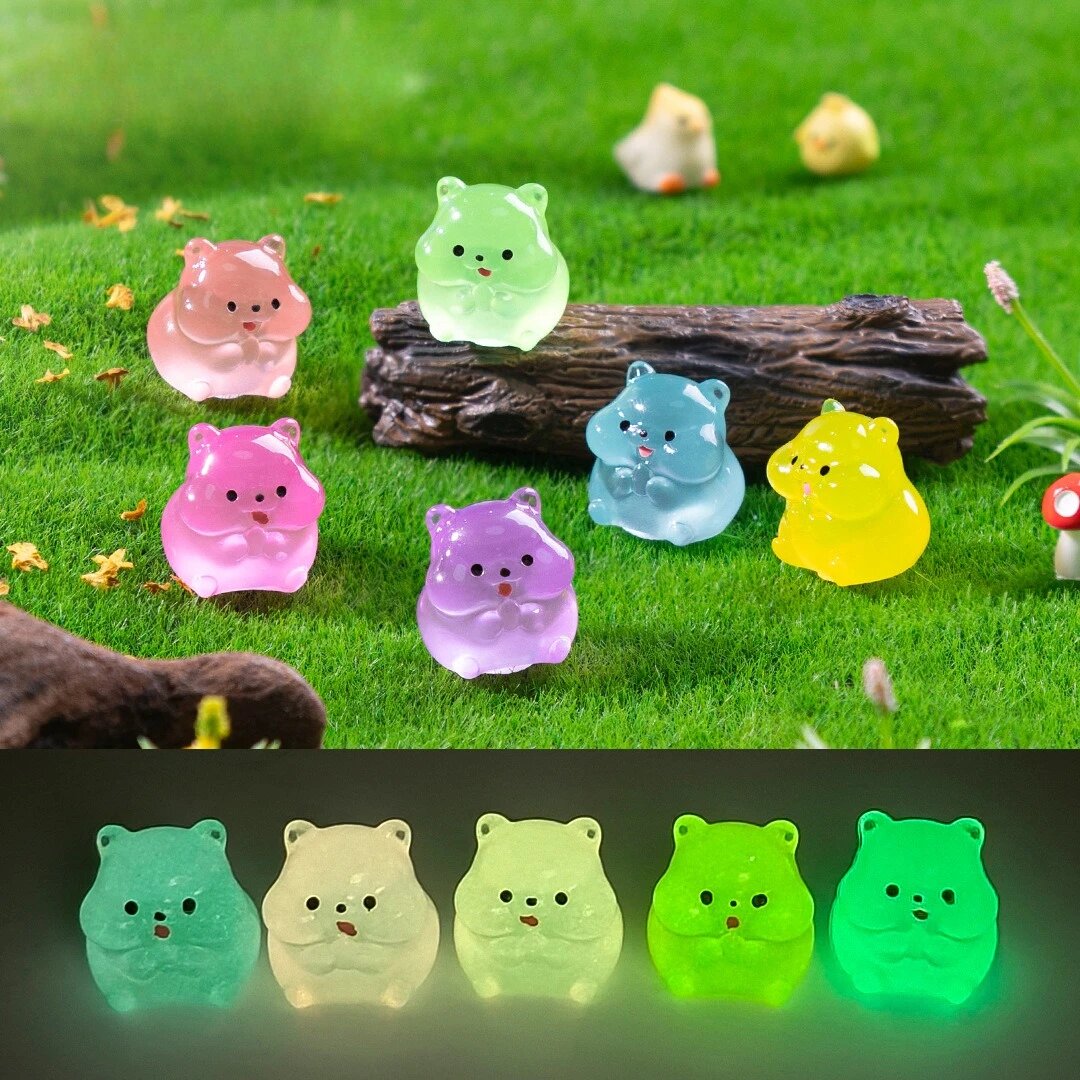 Миниатюрные фигурки хомяков из резины Mixed-10pcs