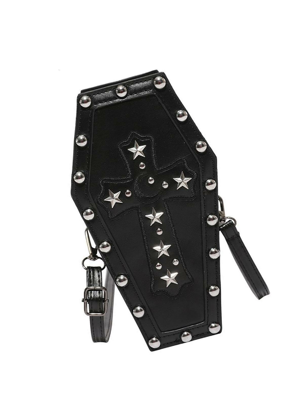 Модная готическая сумка через плечо с эргономичным регулируемым ремешком и износостойкой сумочкой через плечо FinishHa110weenThemed