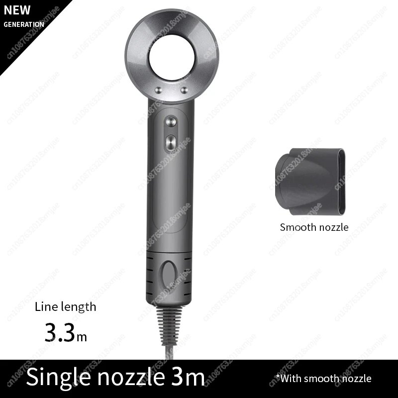 Дайсон бесщеточный фен с отрицательными ионами ЕС, Gray 1 Parts 3.3m