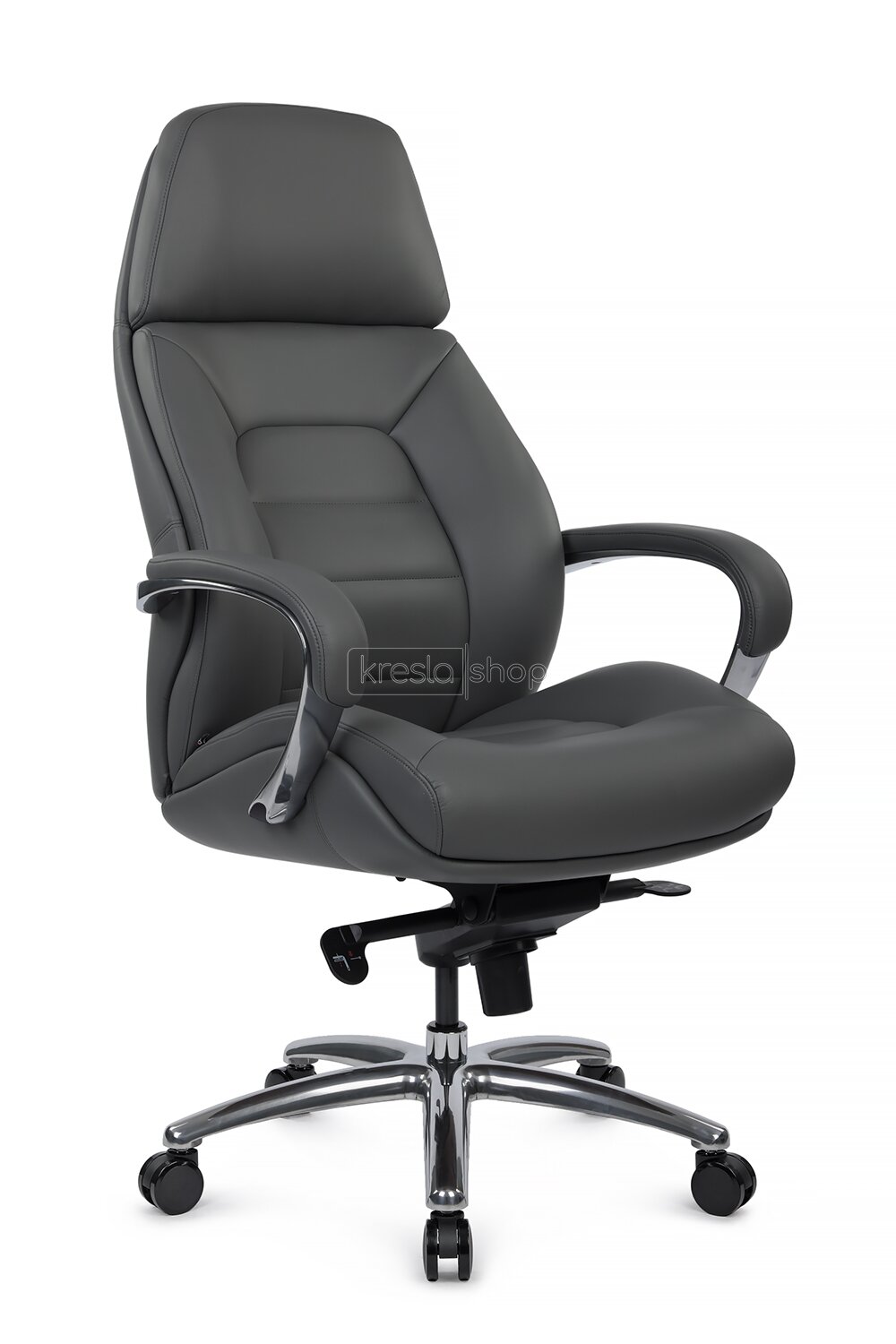 Кресло для руководителя Riva Design Porsche F181-F серая премиум экокожа