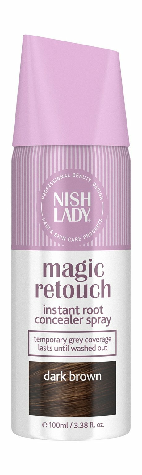 Nishlady Magic Retouch Instant Root Concealer Spray Тонирующий спрей-ретушь для волос | Dark Brown 100мл