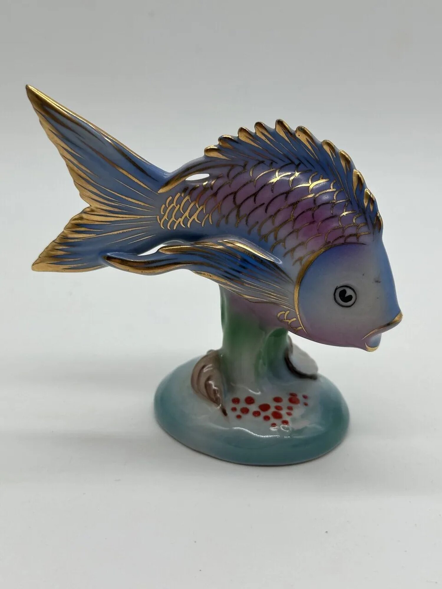 Статуэтка Рыбка Фарфор Венгрия винтаж 1980 годы