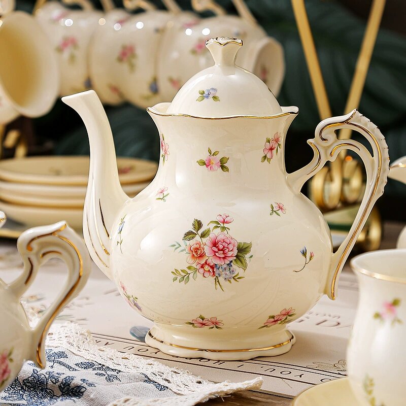 Кофейник в европейском стиле для заваривания кофе, чайник для молочного чая, набор керамических кофейников для дома,