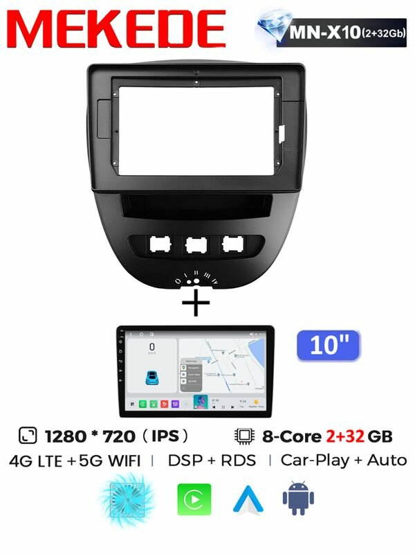 Магнитола 10.2" Mekede MN X10 Pro 2/32 Gb Hyundai Tucson 2 LM IX35 2009-2015 (AB) carplay