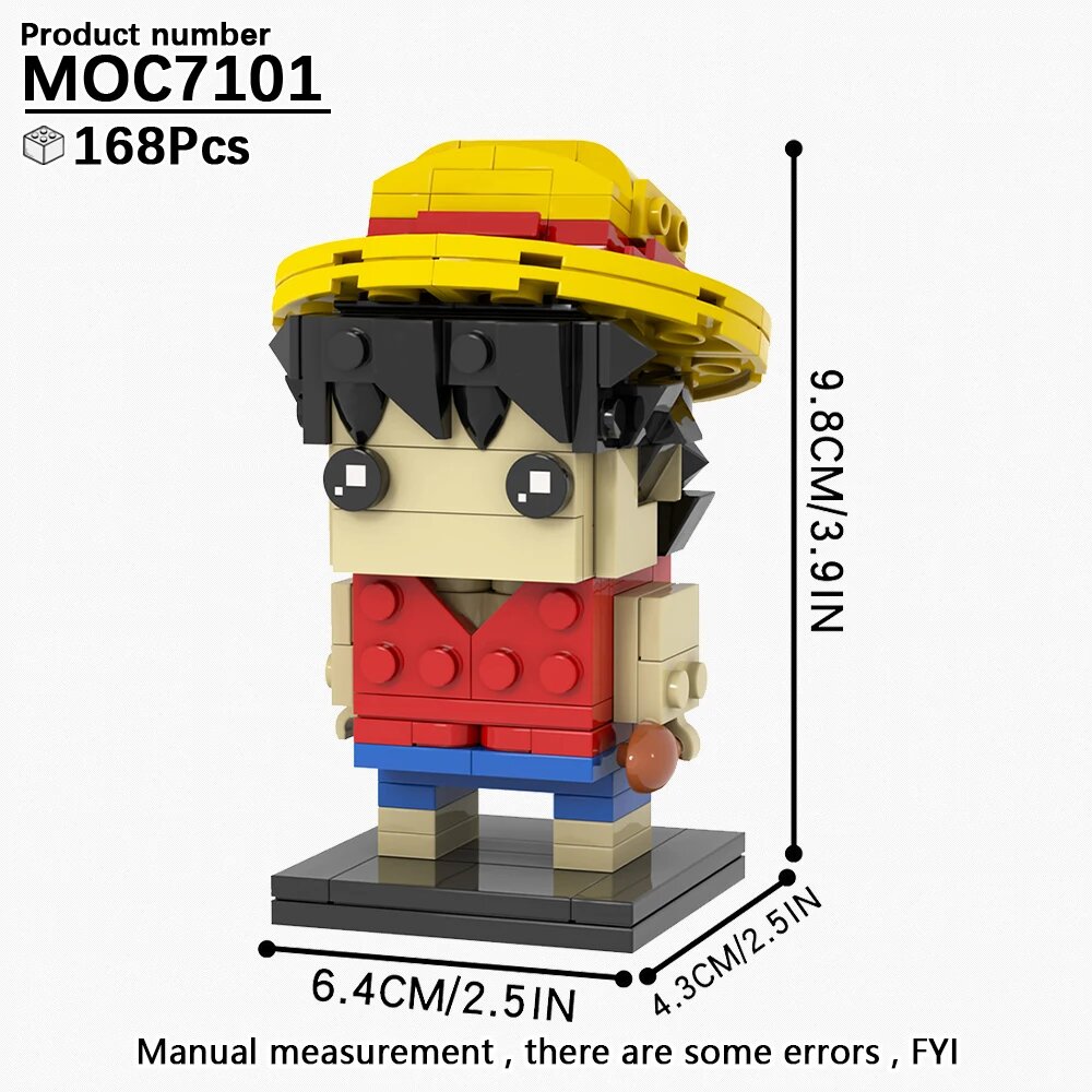 MOC7101 Brickheadz Луффи, 168 деталей