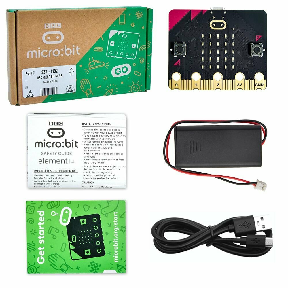 Стартовый набор Micro bit для BBC Micro: bit V2 с кабелем