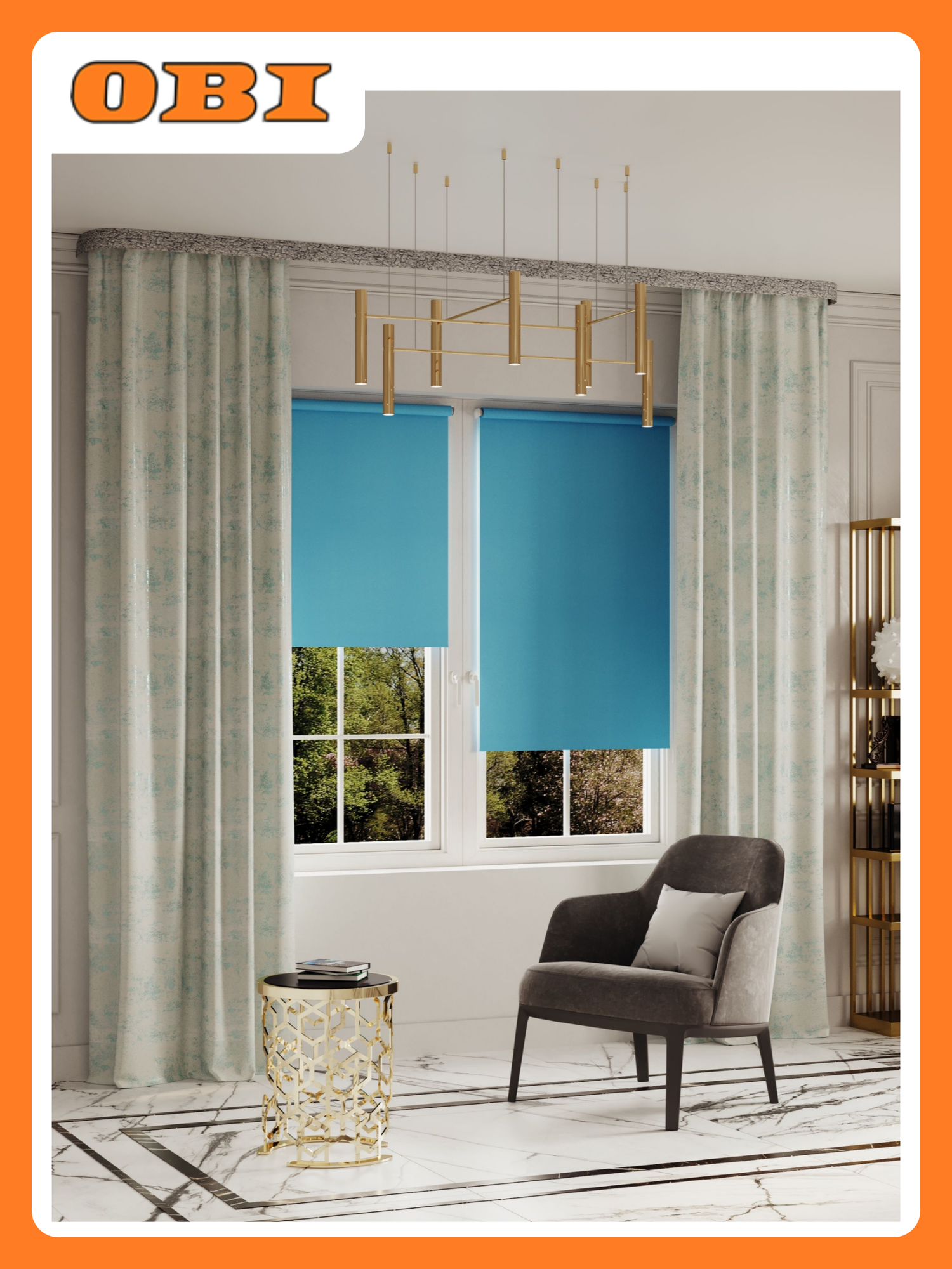 Рулонная штора Legrand Блэкаут 60x175 см, бирюза