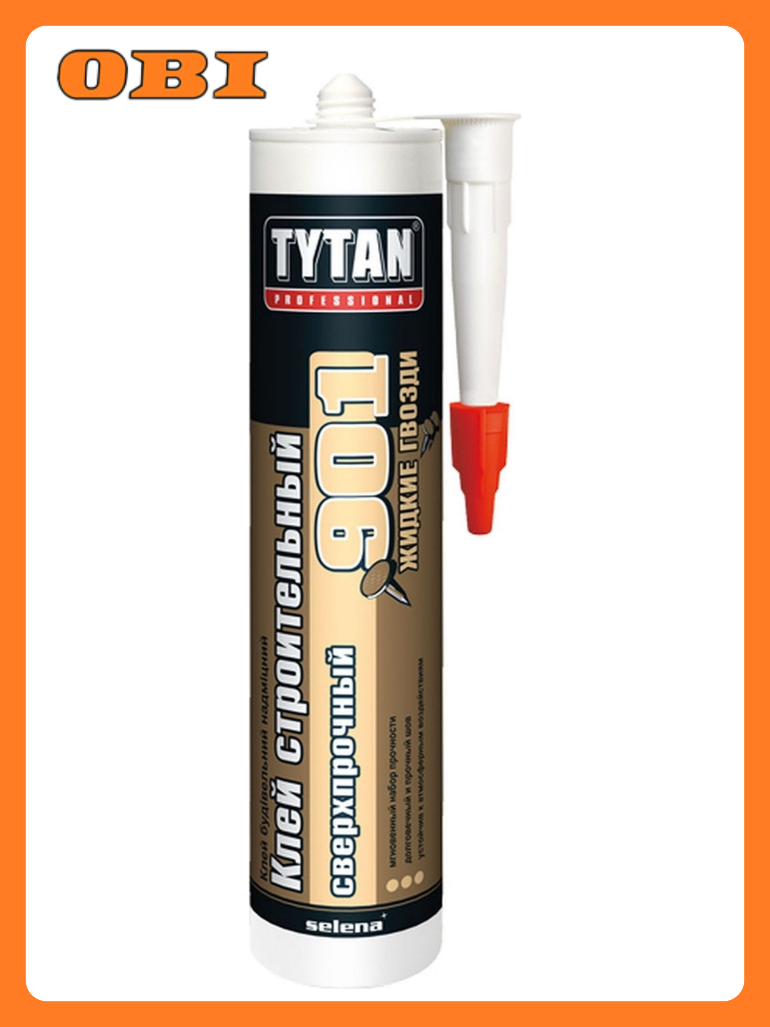 Клей монтажный TYTAN №901, для внутренних и наружных работ, 380г