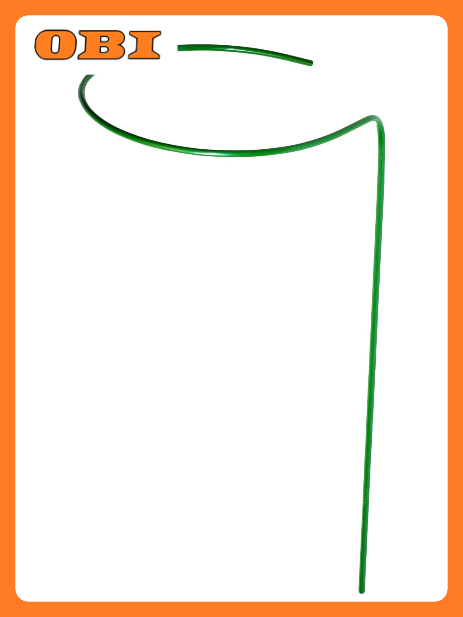 Опора для цветов Клевер-С, ПВХ, неразборная, зеленая, 40x90x10 см