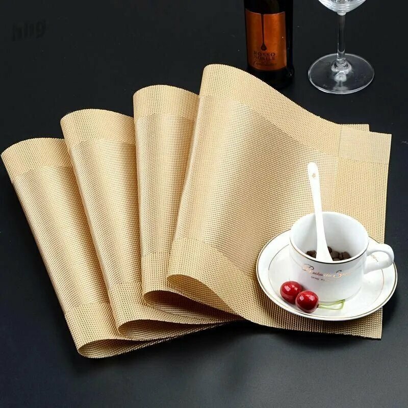 Салфетка сервировочная ПВХ (поливинилхлорид), Полиэфирный шелк 30x45см