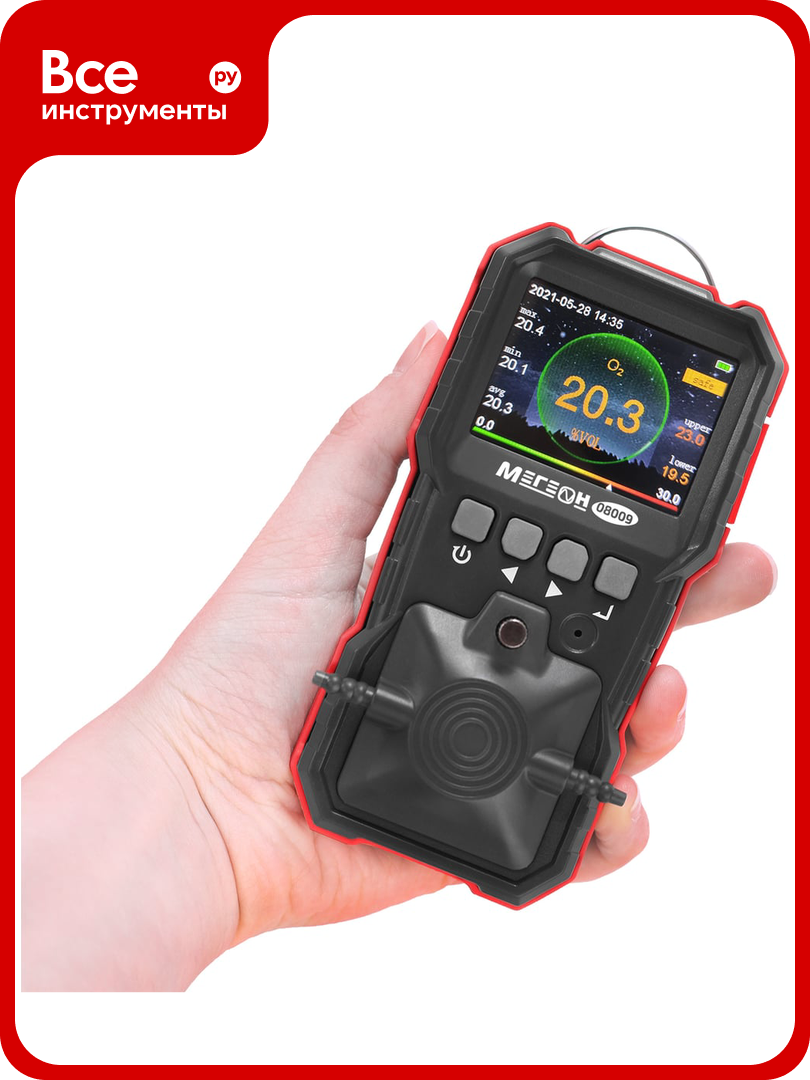 Газоанализатор (комбинированный измеритель 4 в 1) мегеон 08009 к0000034419, силиконовая