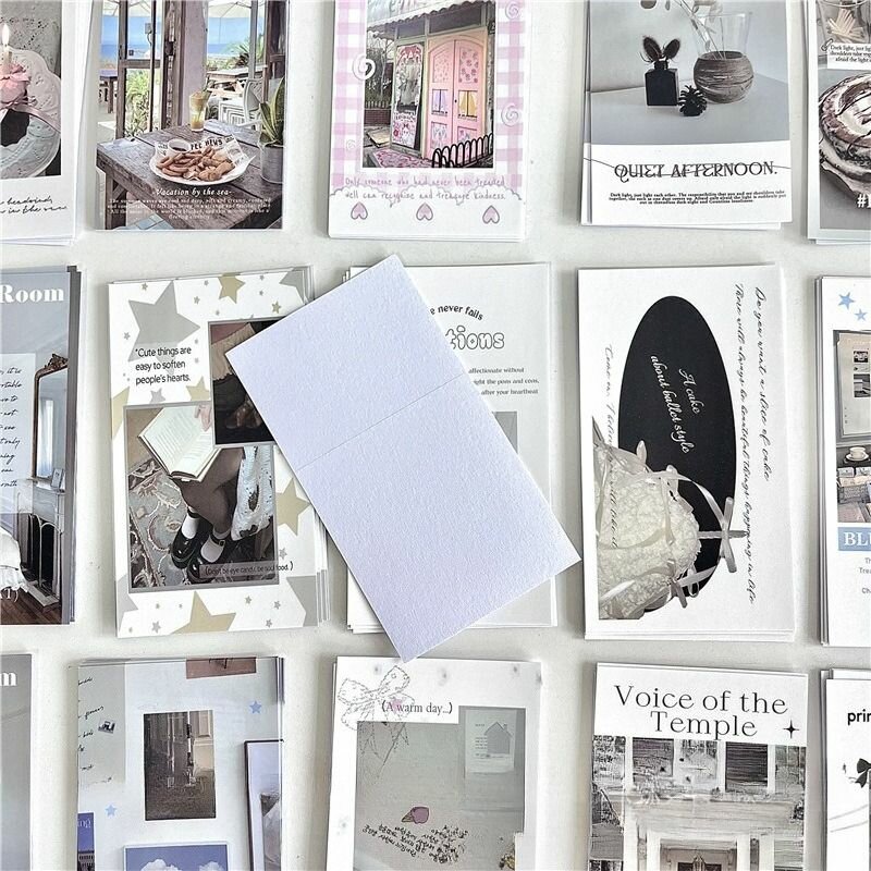 30 стикеров в корейском стиле - белые, с бантами и кармашками для заметок (3 дюйма)