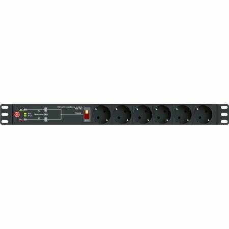 АВР Elemy ATS-1602 1U 19" ввод:2xIEC C14 выход:6xSchuko8A черный